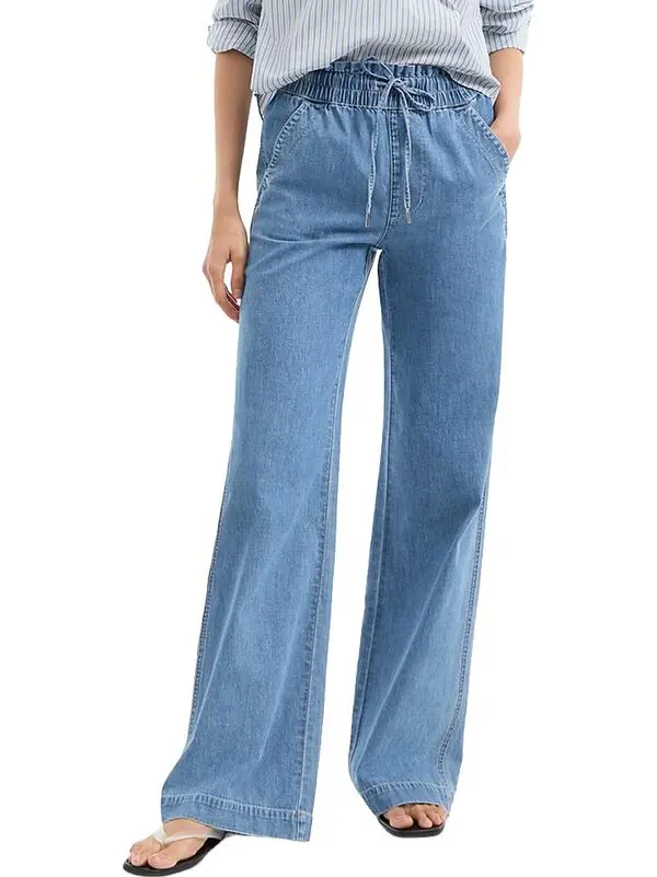 Veronica Beard Dunford Wide Leg Jeans - Amethyst Forest