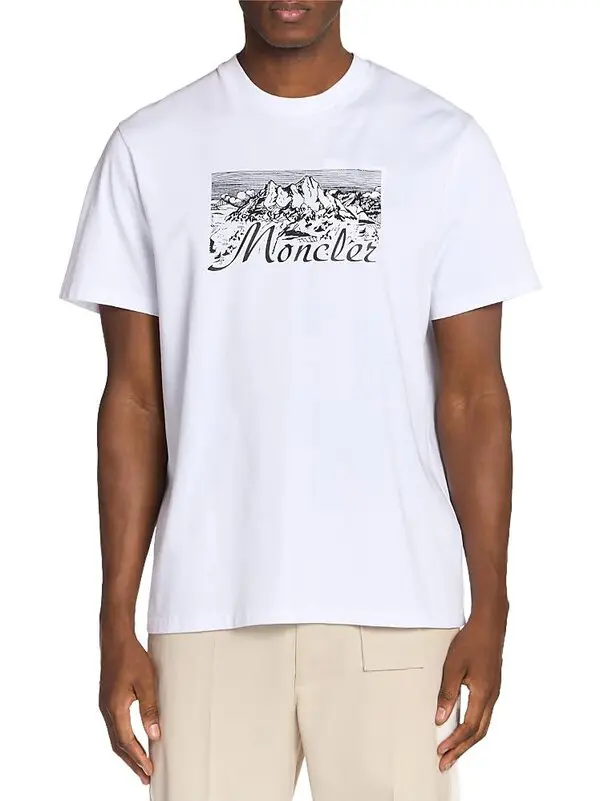 Moncler Short Sleeve Graphic Tee - White