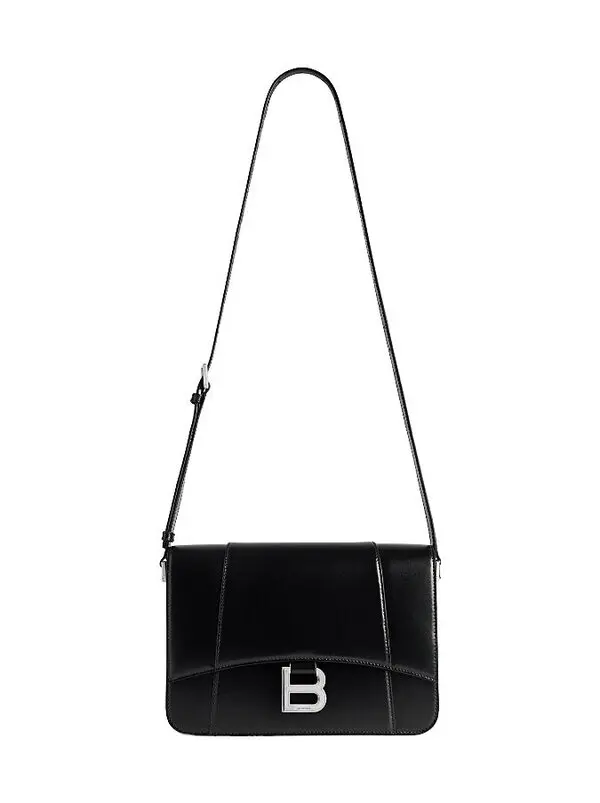 Balenciaga Hourglass Flap Bag - Black/silver