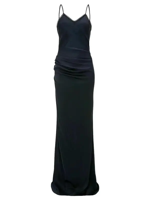Victoria Beckham Lace-detail Cami Dress - Blue