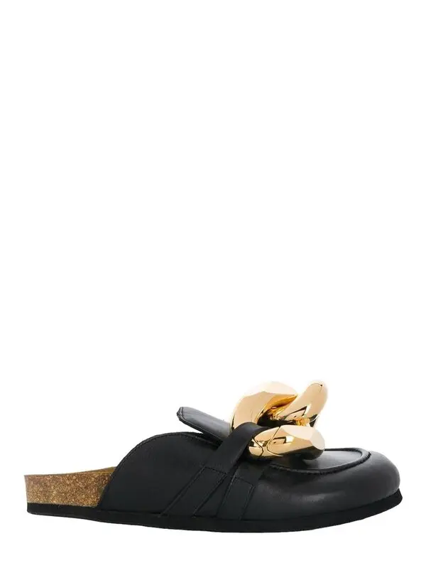 JW Anderson Chain Loafer Mules - Black