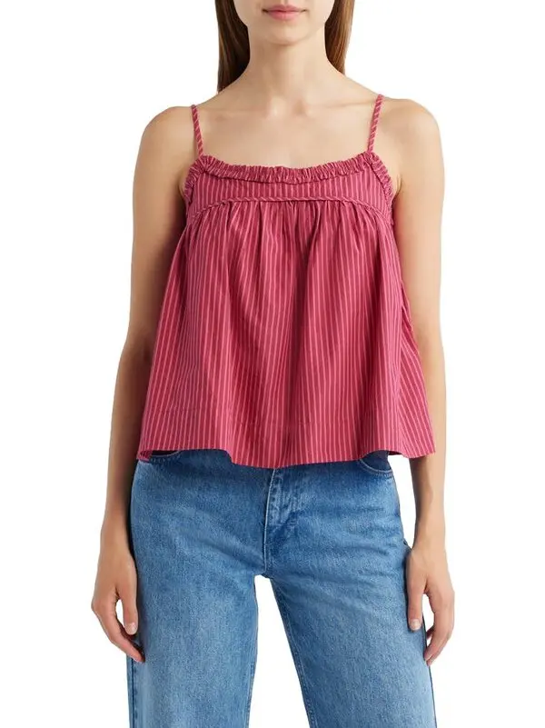 DAMSON MADDER Flynn Stripe Camisole - Berry