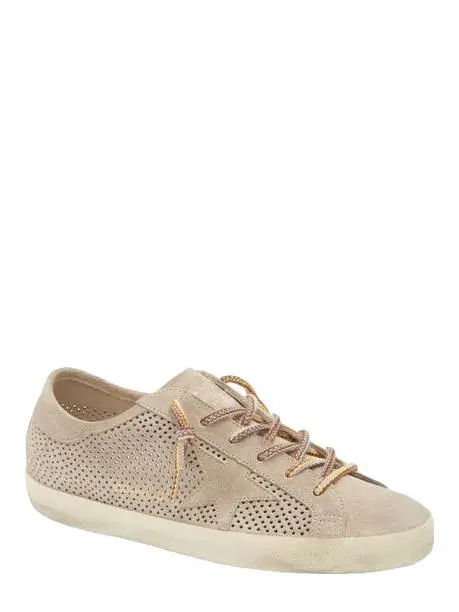 GOLDEN GOOSE Super-star Perforated Low Top Sneakers - Beige