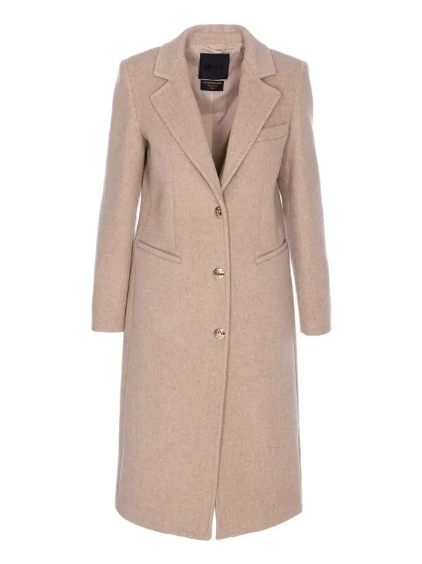 Liu Jo Long Sleeve Coat - Beige