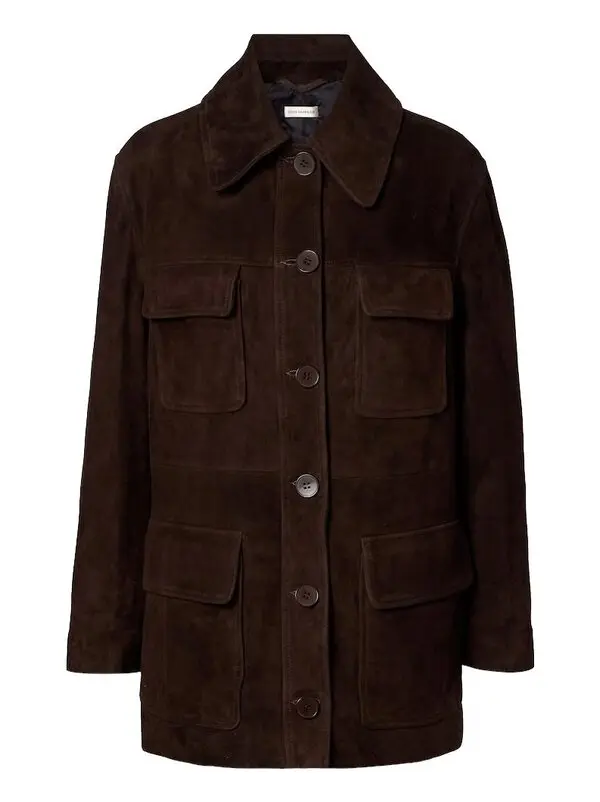 Nour Hammour Lorien Suede Jacket - Brown