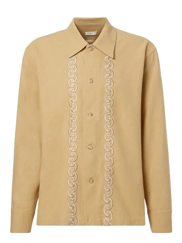 Commas Embroidered Overshirt - Beige