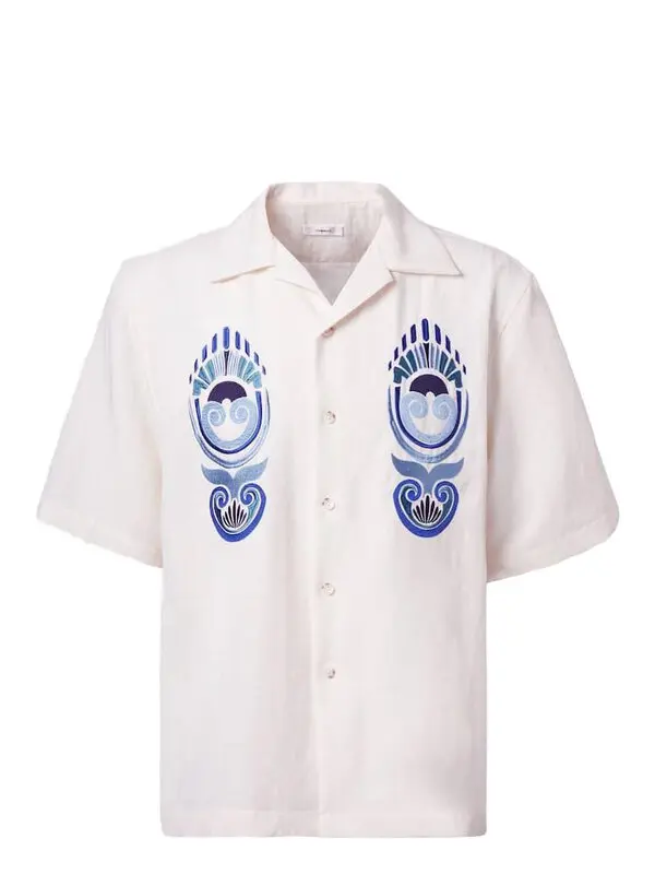 Commas Embroidered Shirt - White