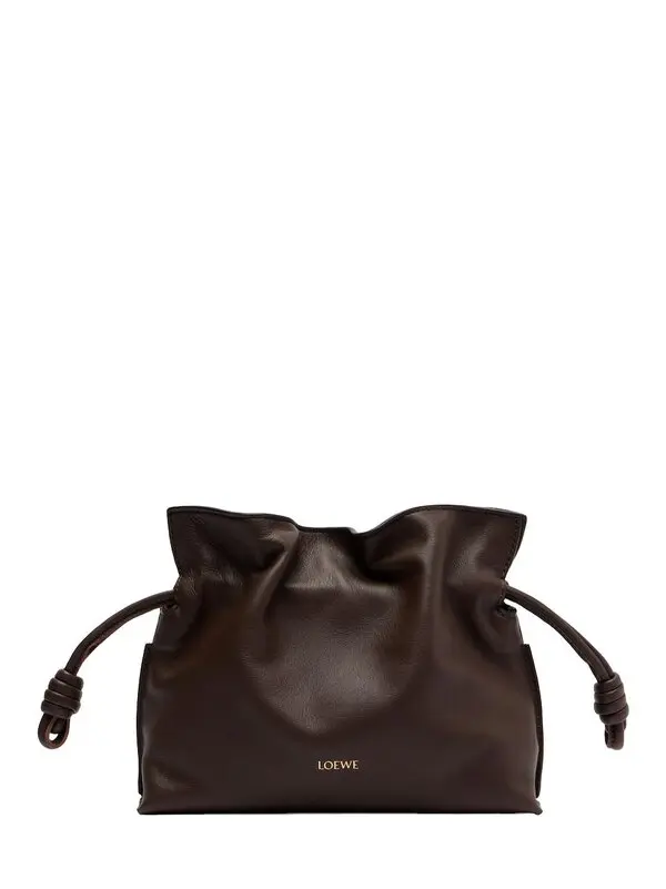 Loewe Flamenco Mini Leather Clutch - Brown