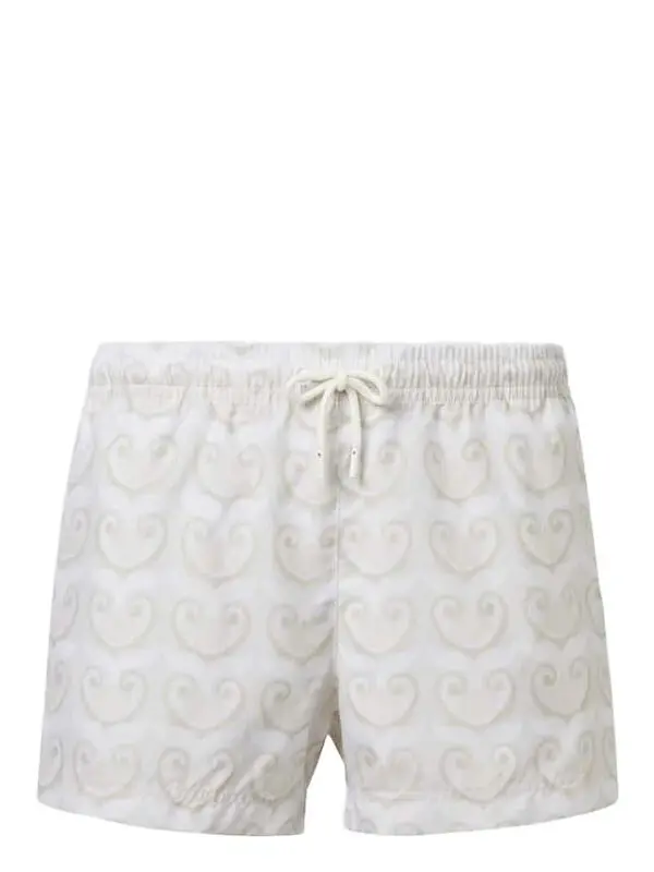 Commas Printed Swim Trunks - White