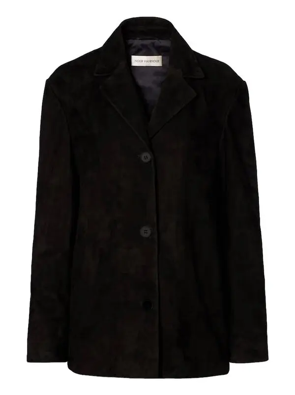 Nour Hammour Opus Suede Blazer - Black