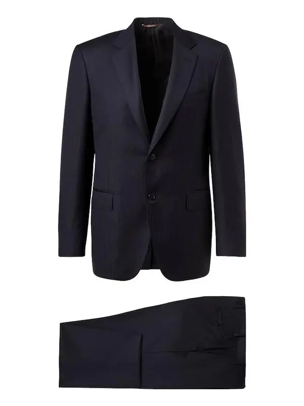 Canali Pinstripe Wool Suit - Blue