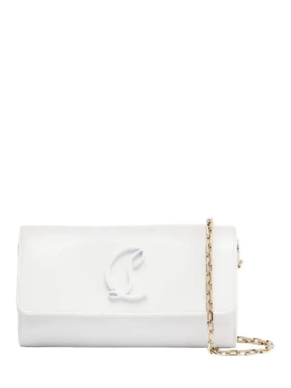 CHRISTIAN LOUBOUTIN Loubi54 Leather Clutch - White