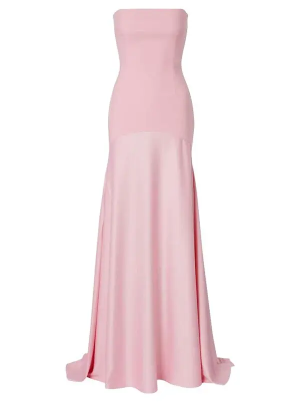 Solace London Alessandra Satin Gown - Pink
