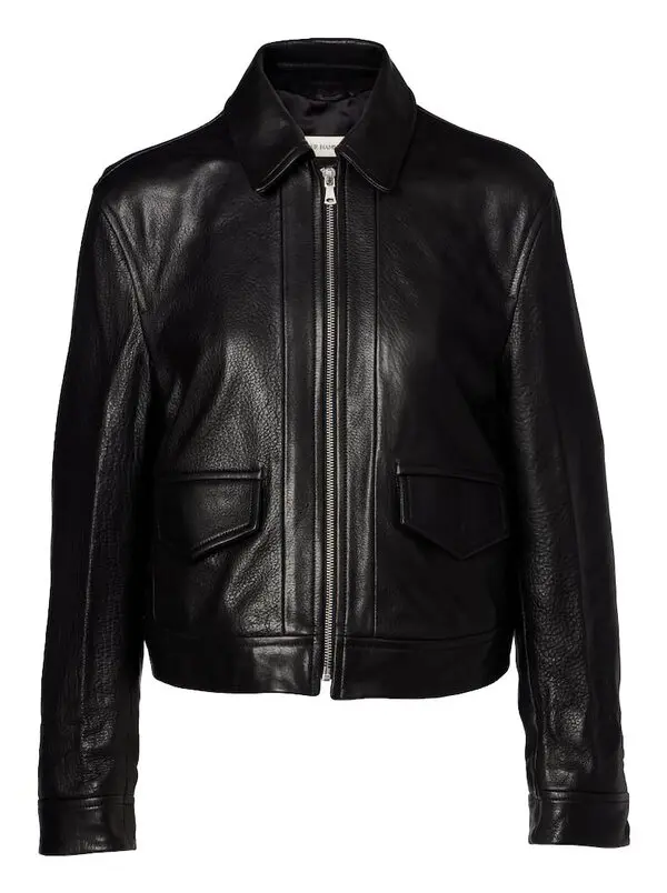 Nour Hammour Layne Leather Jacket - Black