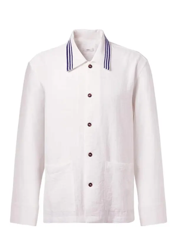 Commas Embroidered Overshirt - White