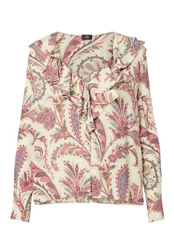 Etro Printed Ruffled Blouse - Multicoloured