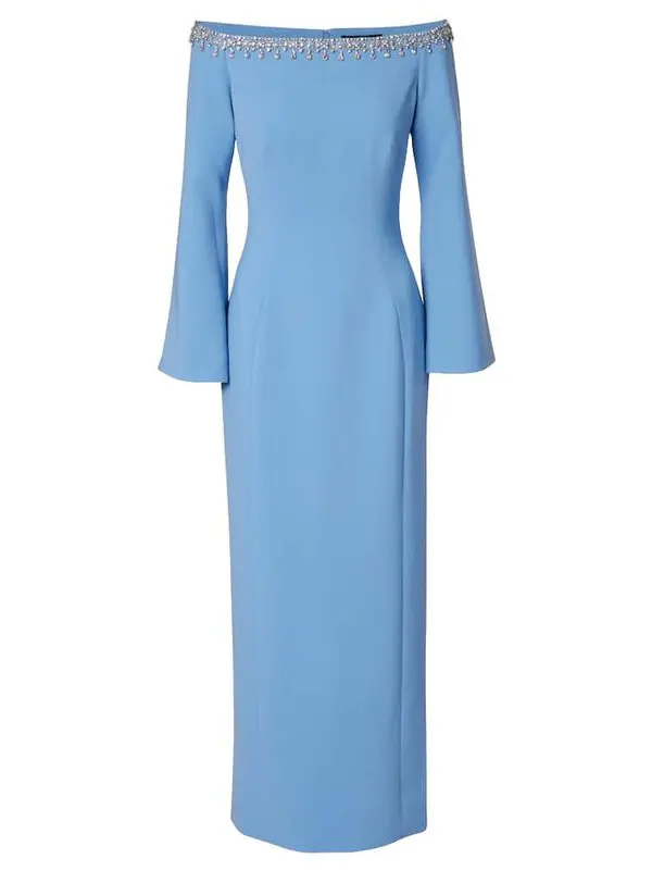 Jenny Packham Lima Embellished Maxi Dress - Blue