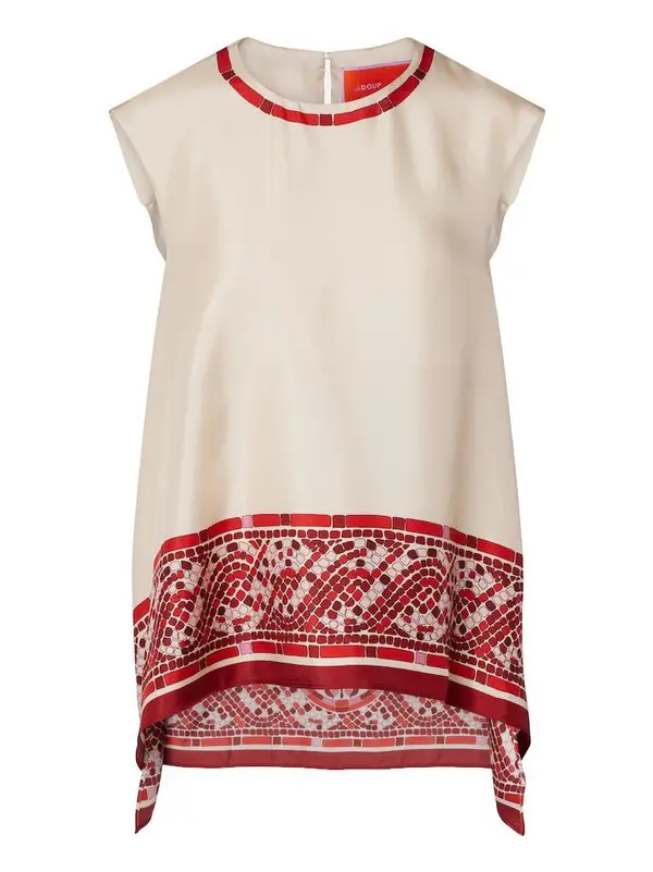 La DoubleJ San Carlo Printed Silk Twill Top - Multicoloured