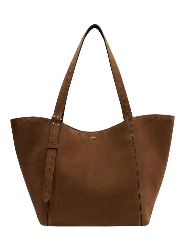 Max Mara Archetipo Large Suede Tote Bag - Brown