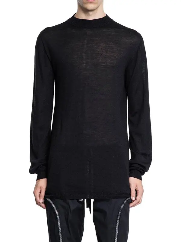 Rick Owens Level Lupetto Knitwear - Black