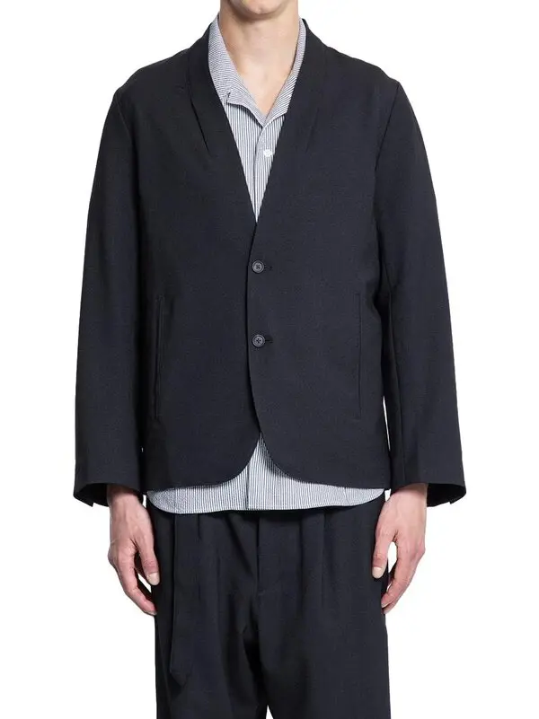 KUON Kimono Collar Blazer - Black