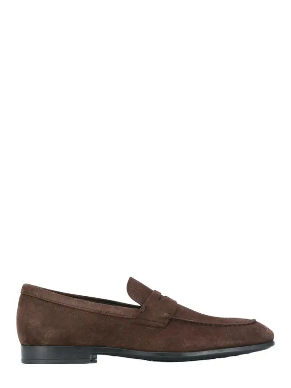 TOD'S Suede Penny Loafers - Brown