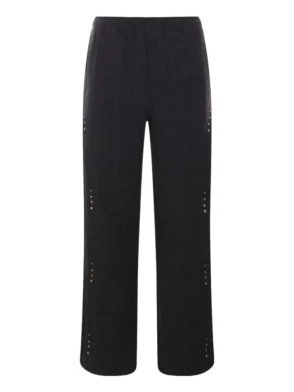 Andersson Bell Jacquard Trousers With Studs - Black
