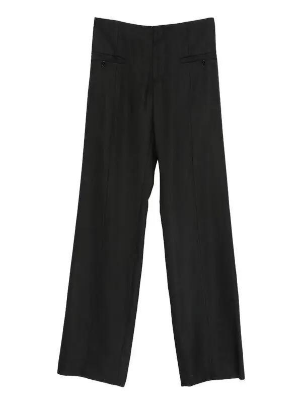 Loulou De Saison High-waisted Straight Leg Trousers - Black
