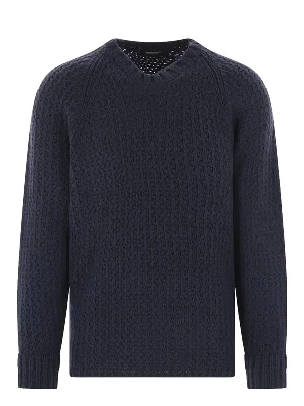 UNDERCOVERISM Navy Wool-blend Knit Pullover - Blue
