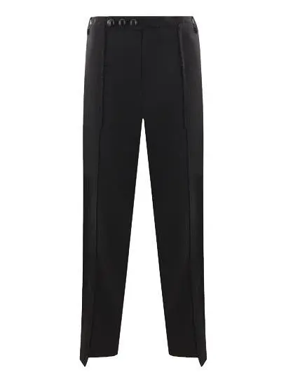 NAMACHEKO Twill Trousers With Bead Detailing - Black
