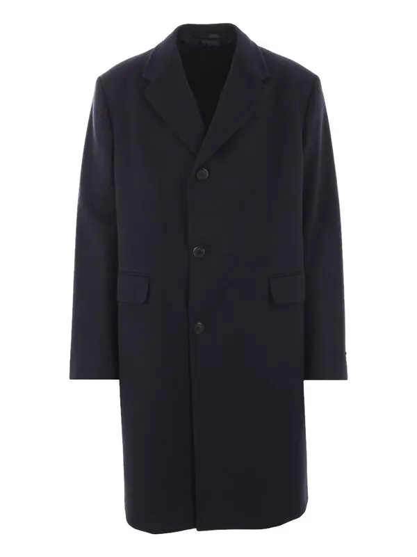 Prada Single-breasted Wool Coat - Blue