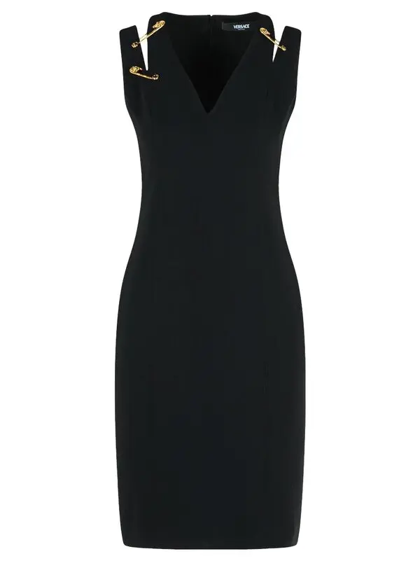 Versace Viscose Blend Dress - Black