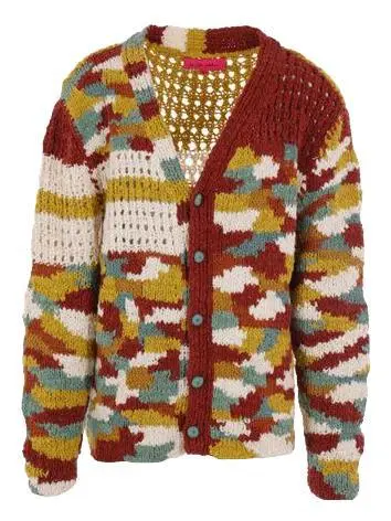 THE ELDER STATESMAN Cotton Cardigan - Multicolour