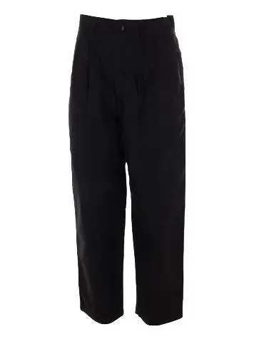 MYTHINKS Oversized Cotton Trousers - Black