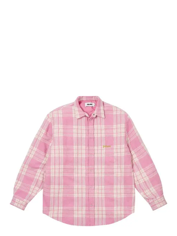 PALACE Check Insulated Shirt - Pink
