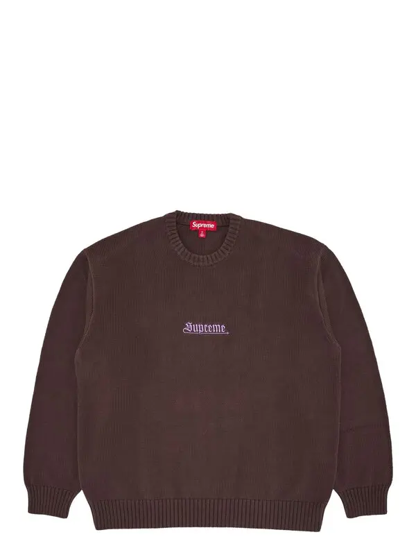 Supreme Old English Sweater - Brown