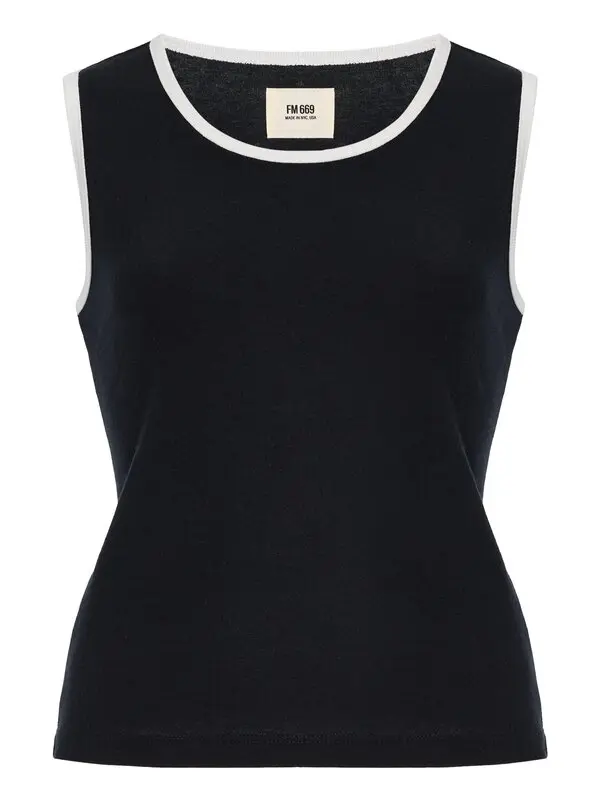 FM 669 Cotton Tank Top - Black