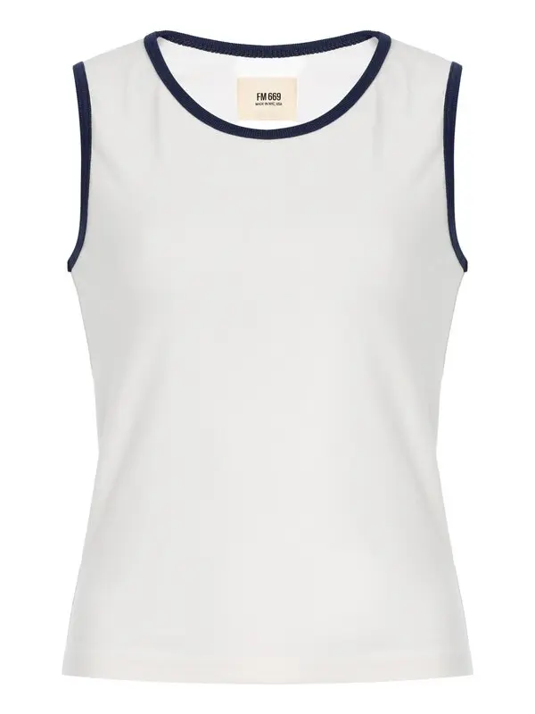 FM 669 Cotton Tank Top - White