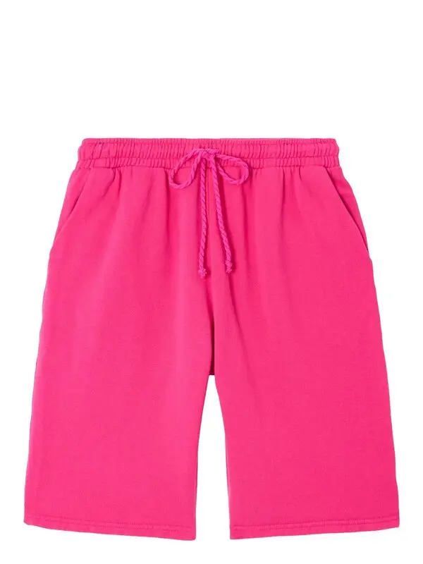 THE ELDER STATESMAN Cotton And Cashmere-blend Shorts - Pink