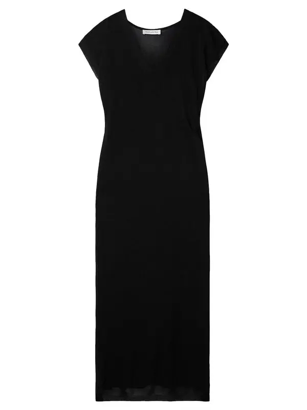 THE FRANKIE SHOP Mysia Knitted Maxi Dress - Black