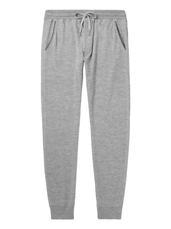 TOM FORD Tapered Cashmere And Silk-blend Sweatpants - Gray