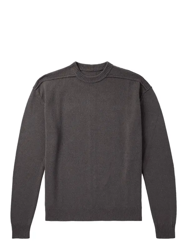 Rick Owens Boiled Cashmere And Wool-blend Sweater - Gray
