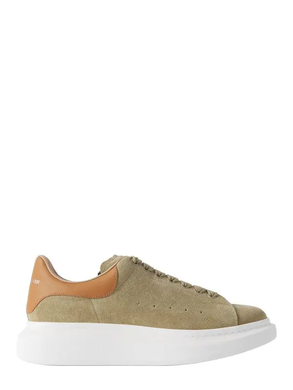 Alexander McQueen Leather-trimmed Suede Sneakers - Brown