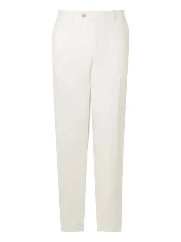 Frescobol Carioca Affonso Straight-leg Linen Suit Trousers - White