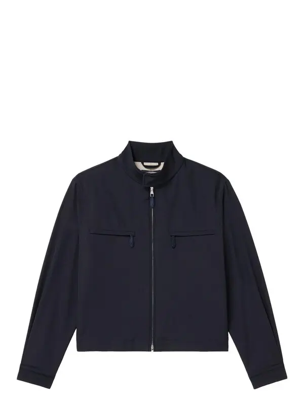 Dunhill Tech-wool Twill Blouson Jacket - Blue