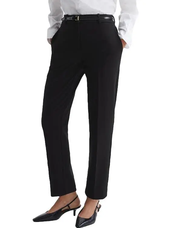REISS Slim Fit Tapered Pants - Black