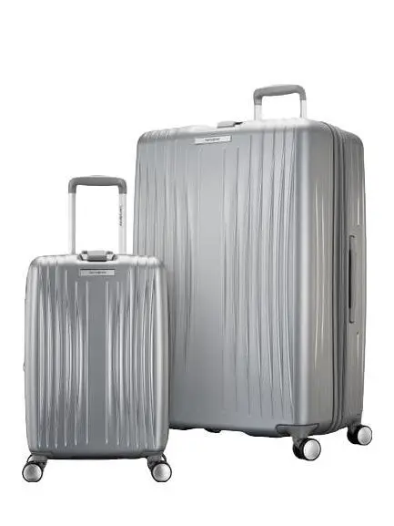 SAMSONITE Opto 3 Hardside 2-piece Spinner Luggage Set - Metallic Silver