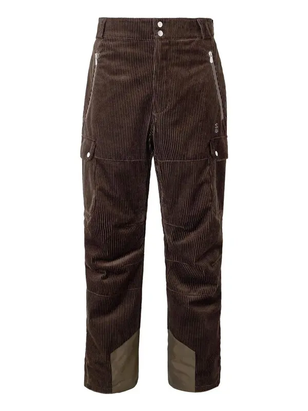 Brunello Cucinelli Straight-leg Cotton-corduroy Ski Pants - Brown