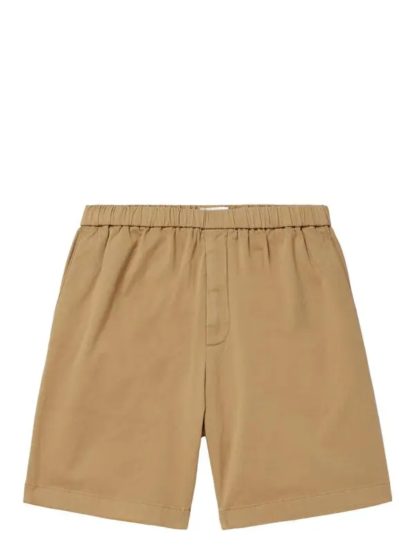 Boglioli Straight-leg Cotton-blend Twill Bermuda Shorts - Brown