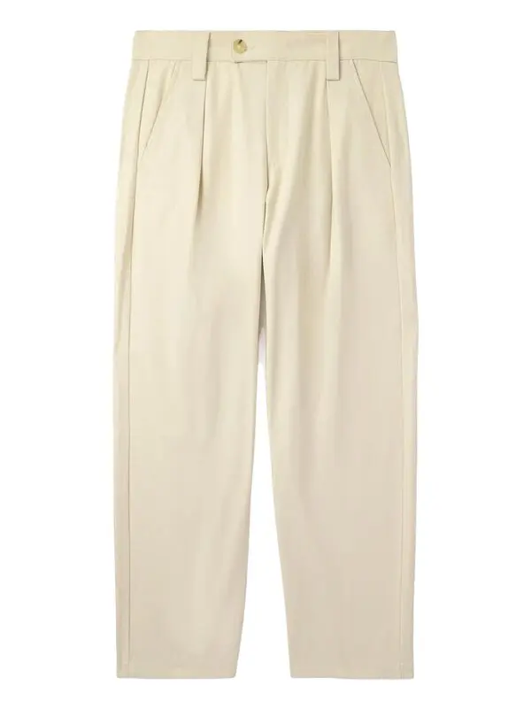 A.p.c. Renato Tapered Herringbone Cotton Trousers - Neutrals